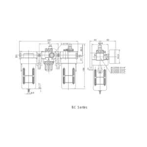 AC series air filtration combination (triplet)